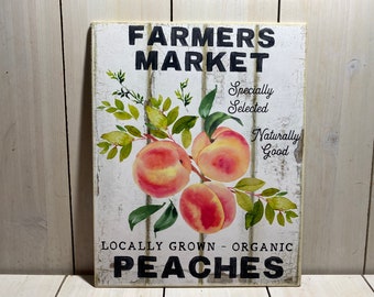 Fresh Peaches Sign - Etsy