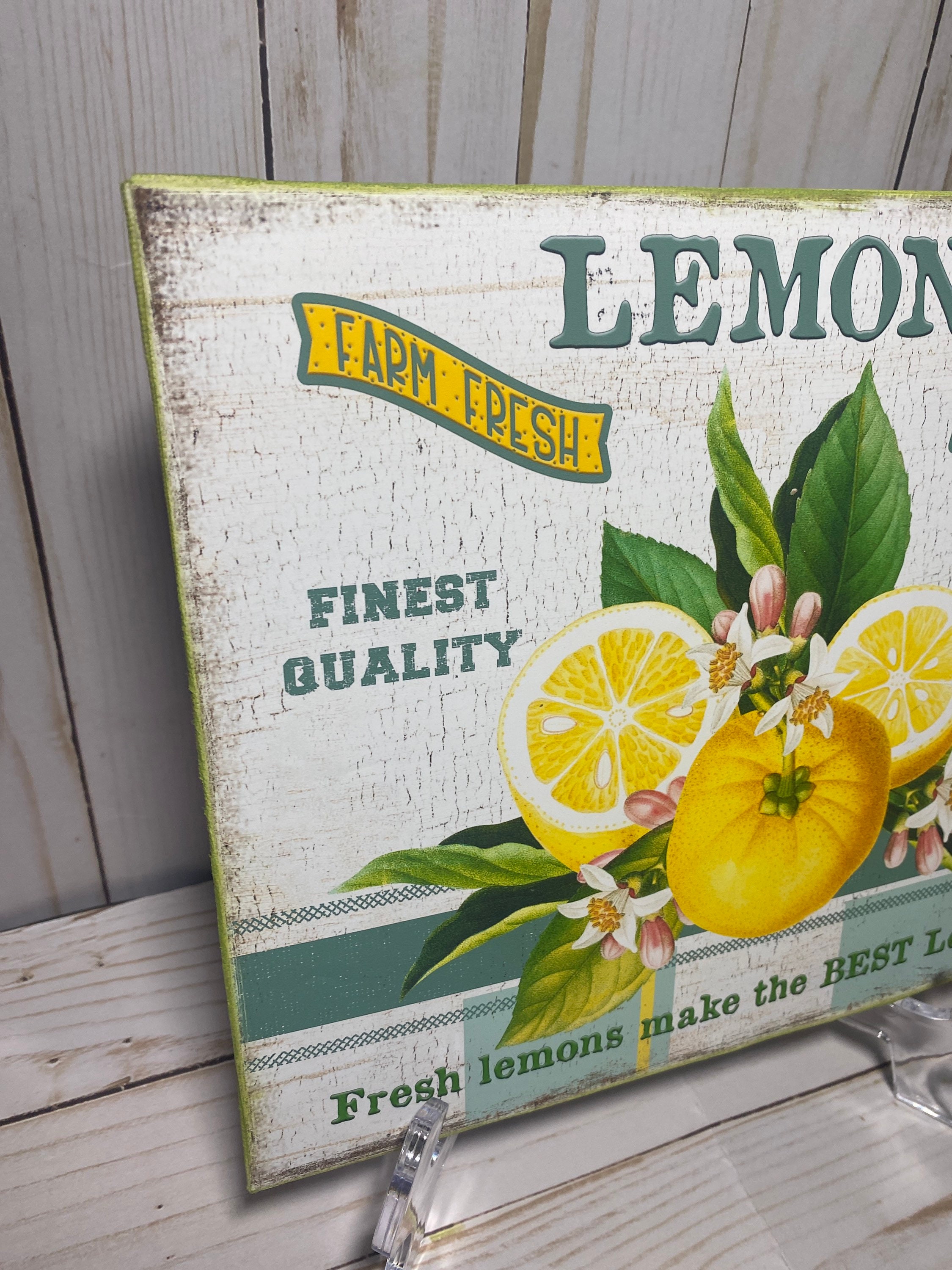 Lemon Kitchen Wall Decor Lemonade Sign Farmhouse Country - Etsy Sweden
