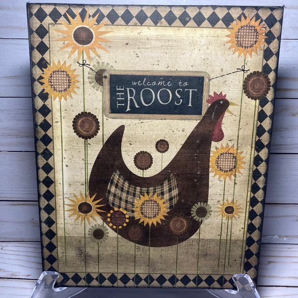 Primitive Rooster - Etsy