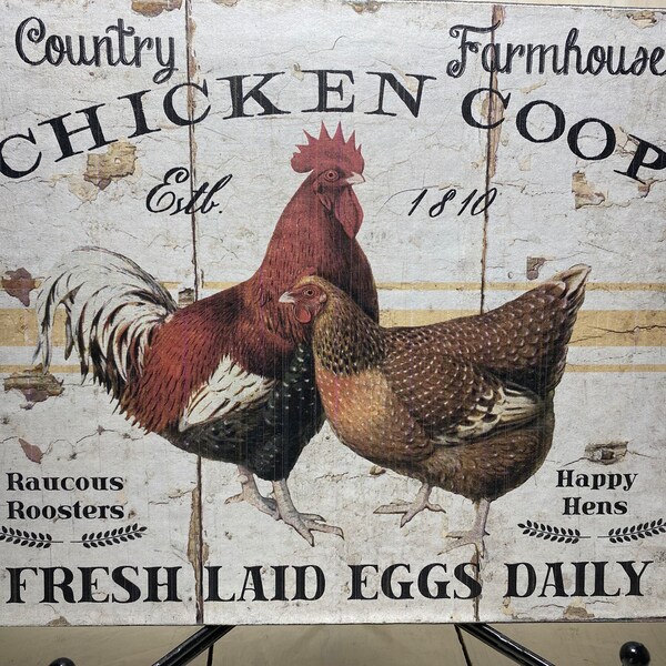 Primitive Rooster - Etsy