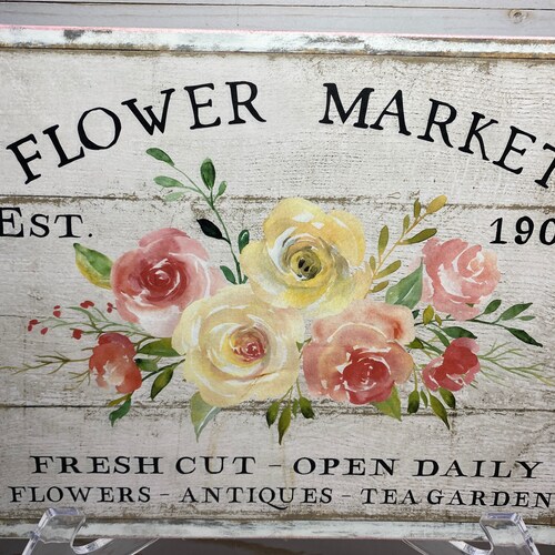 Flower Market Sign | Etsy