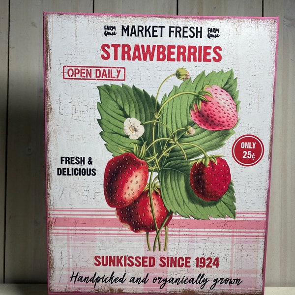 Strawberry Farm Sign - Etsy