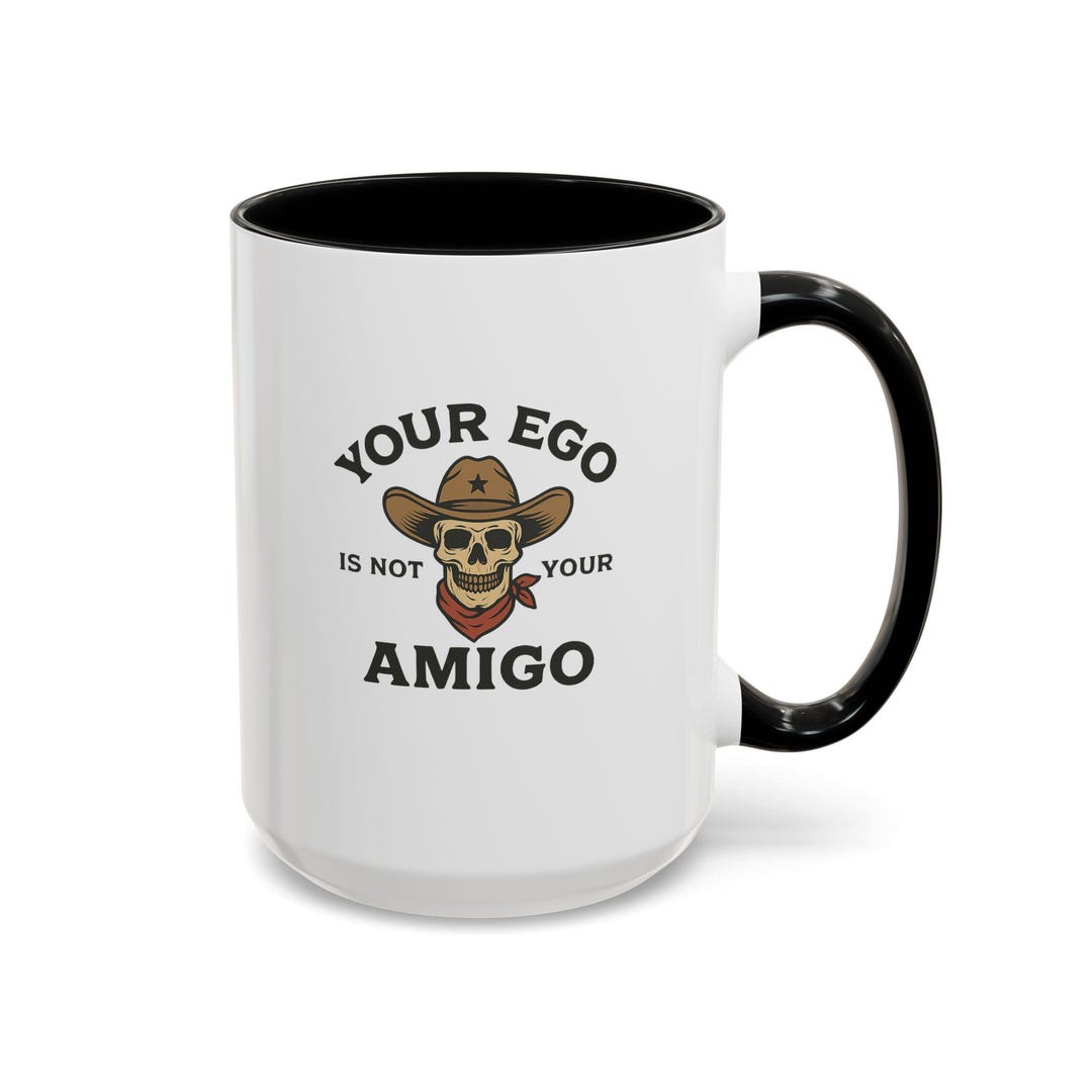 Ego Amigo Coffee Mug, Funny Skull Design, Gift for Friend - Etsy