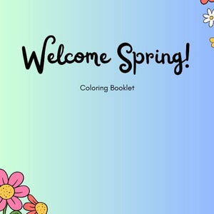 Welcome Spring! Coloring Booklet - Etsy