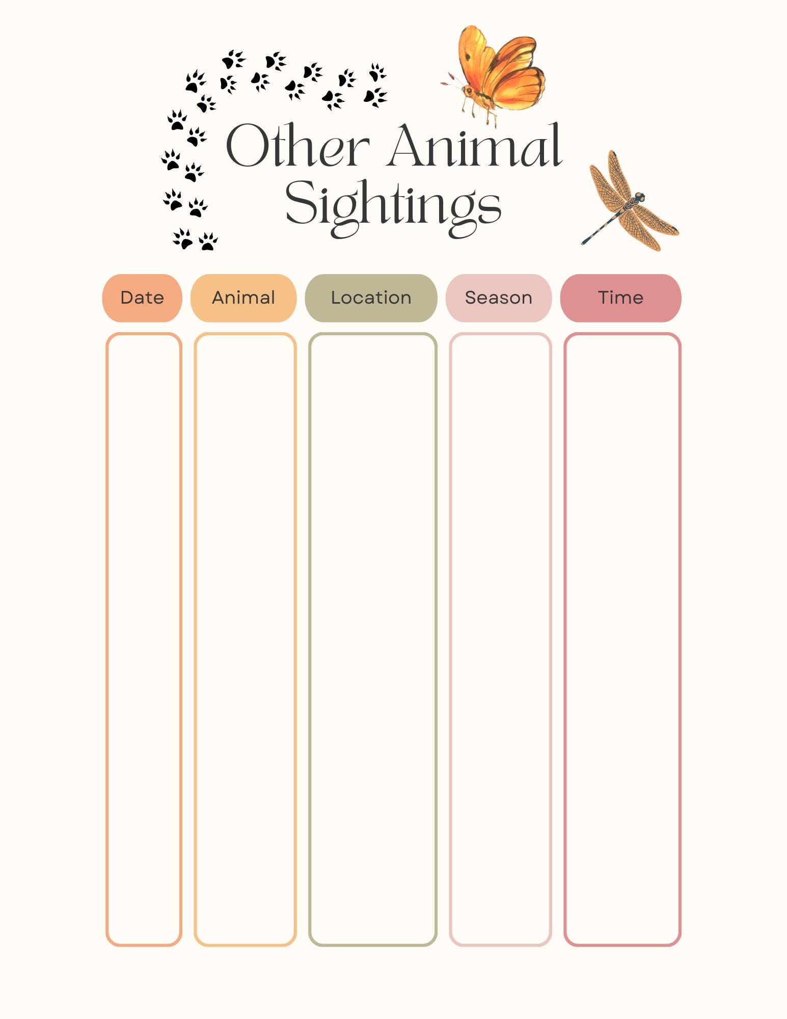 Children’s Backyard Bird Book - Printable Nature Journal - Etsy