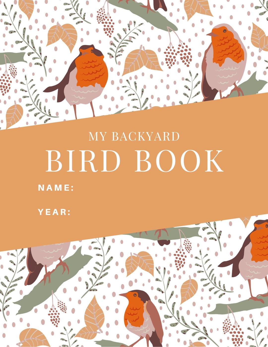 Children’s Backyard Bird Book - Printable Nature Journal - Etsy