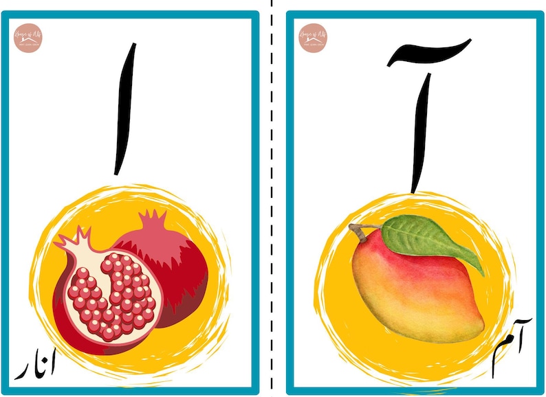 Urdu Alphabet Flashcards - Etsy