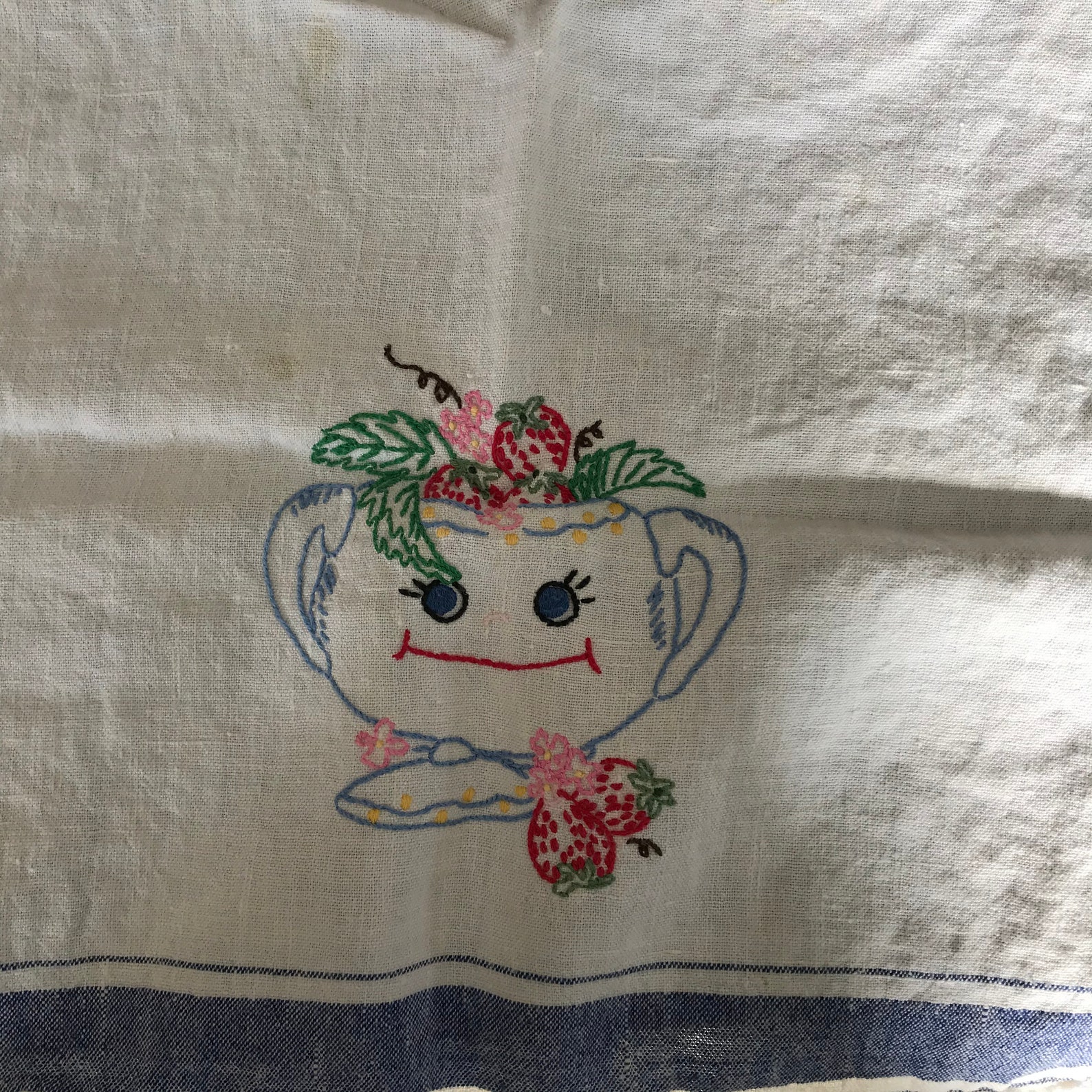 Blue Kitchen Towel Blue-striped Dish Towel Towel Kitchen - Etsy