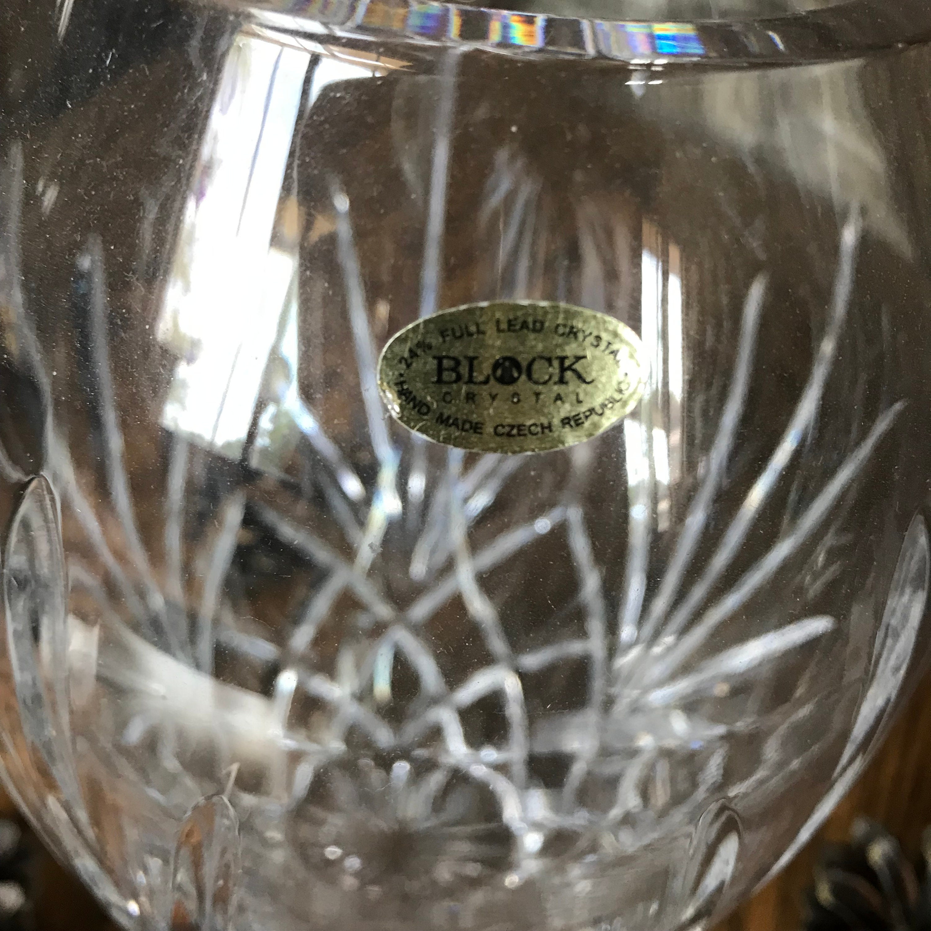 Block Crystal Vase 24% Full Lead Crystal Vintage Lead | Etsy