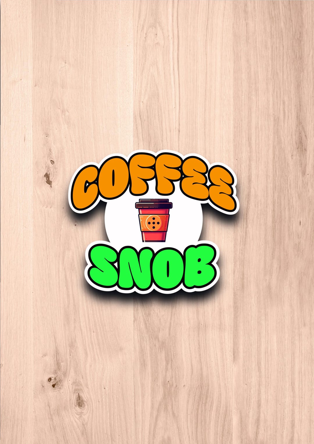 Coffee Snob Vinyl Sticker - Laptop Sticker, Coffee Fan Sticker, Coffee ...