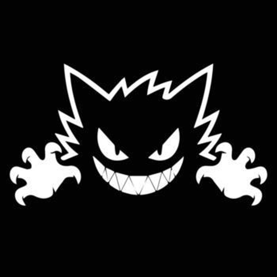 Pokemon Haunter Silhouette Vinyl Decal | Ghost Creature Outline Sticker ...