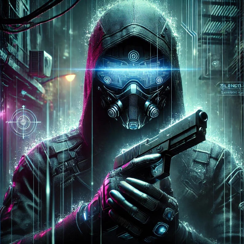 Cybernetic Assassin – Lurking in the Neon Shadows - Etsy