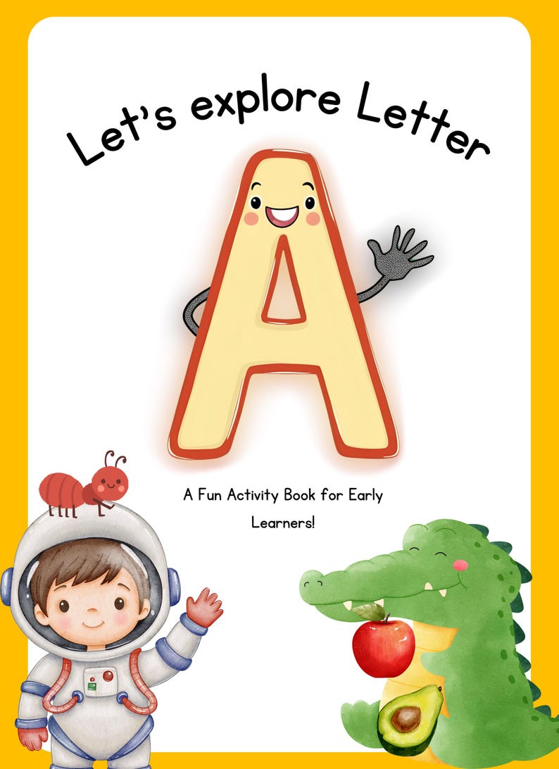 Letter A Activity Book | Printable Preschool Alphabet Learning | Fun ...