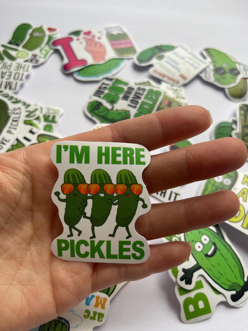 Pickle Lover Stickers, Viny Stickers,10-50pcs Random Pack, FREE ...