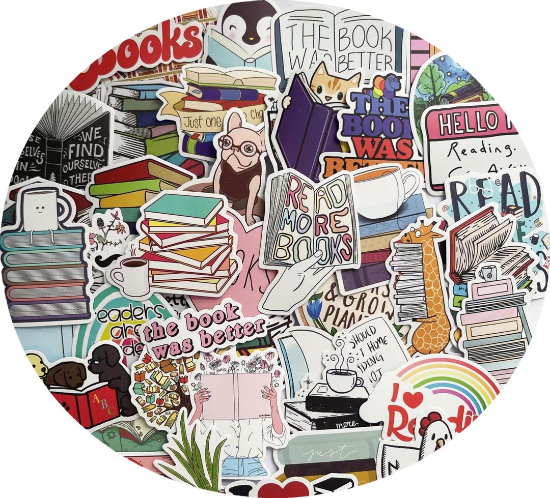 Book Lover Stickers,viny Stickers,10-50pcs Random Pack,free Shipping ...