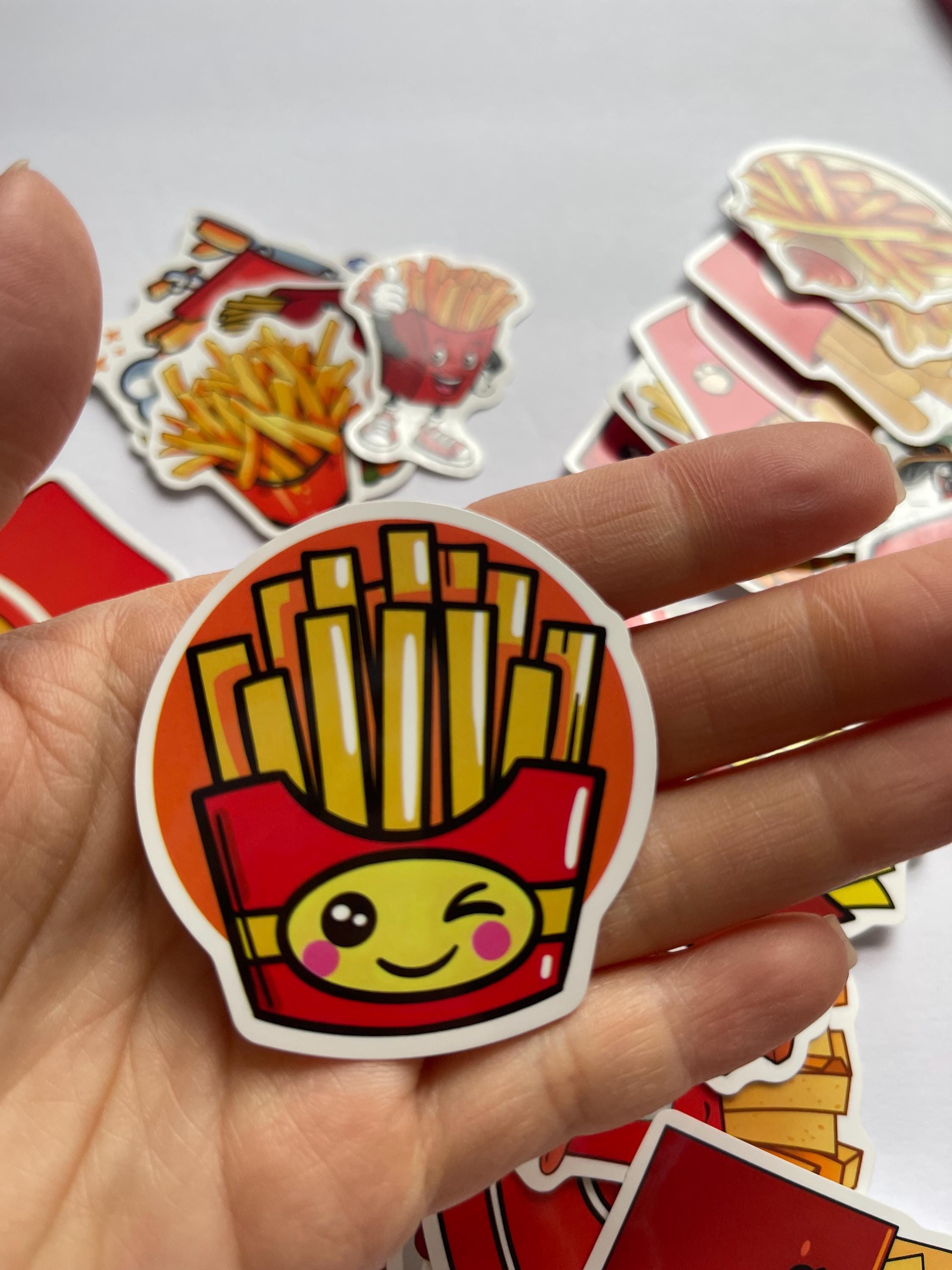 French Fries Stickers, Viny Stickers,10-50pcs Random Pack, FREE ...