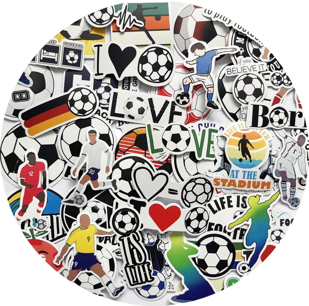 Soccer Stickers, Viny Stickers,10-50pcs Random Pack, FREE Shipping ...