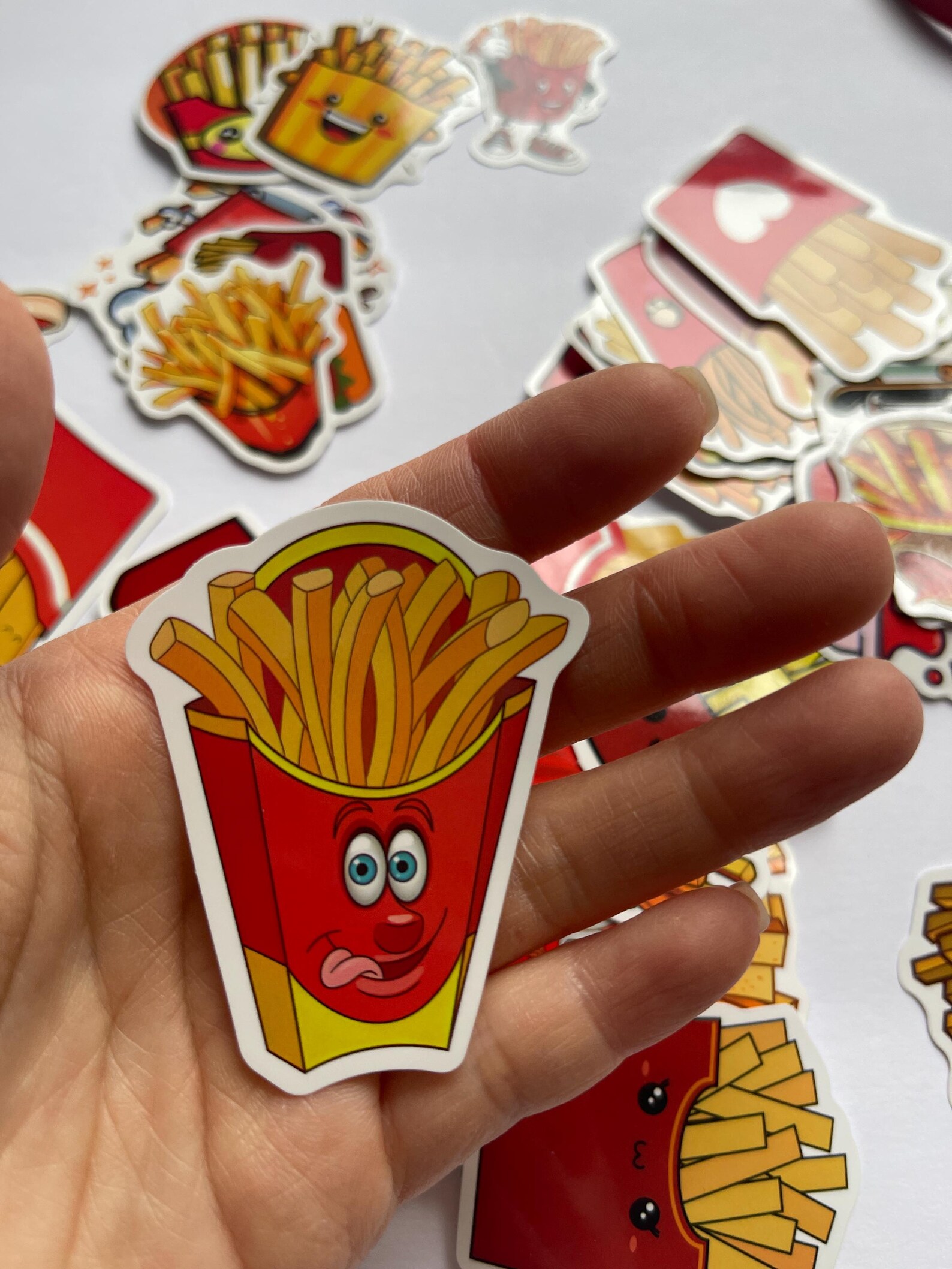 French Fries Stickers, Viny Stickers,10-50pcs Random Pack, FREE ...