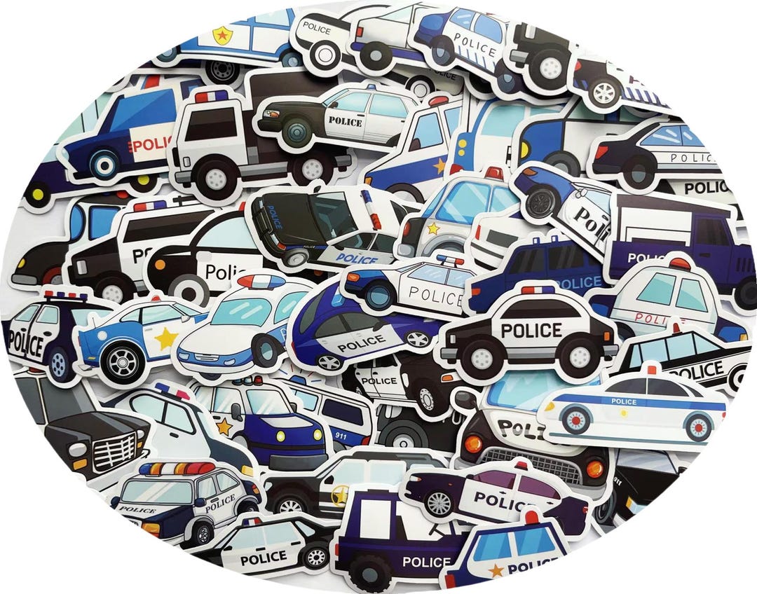 Police Car Stickers, Viny Stickers,10-50pcs Random Pack, FREE Shipping ...