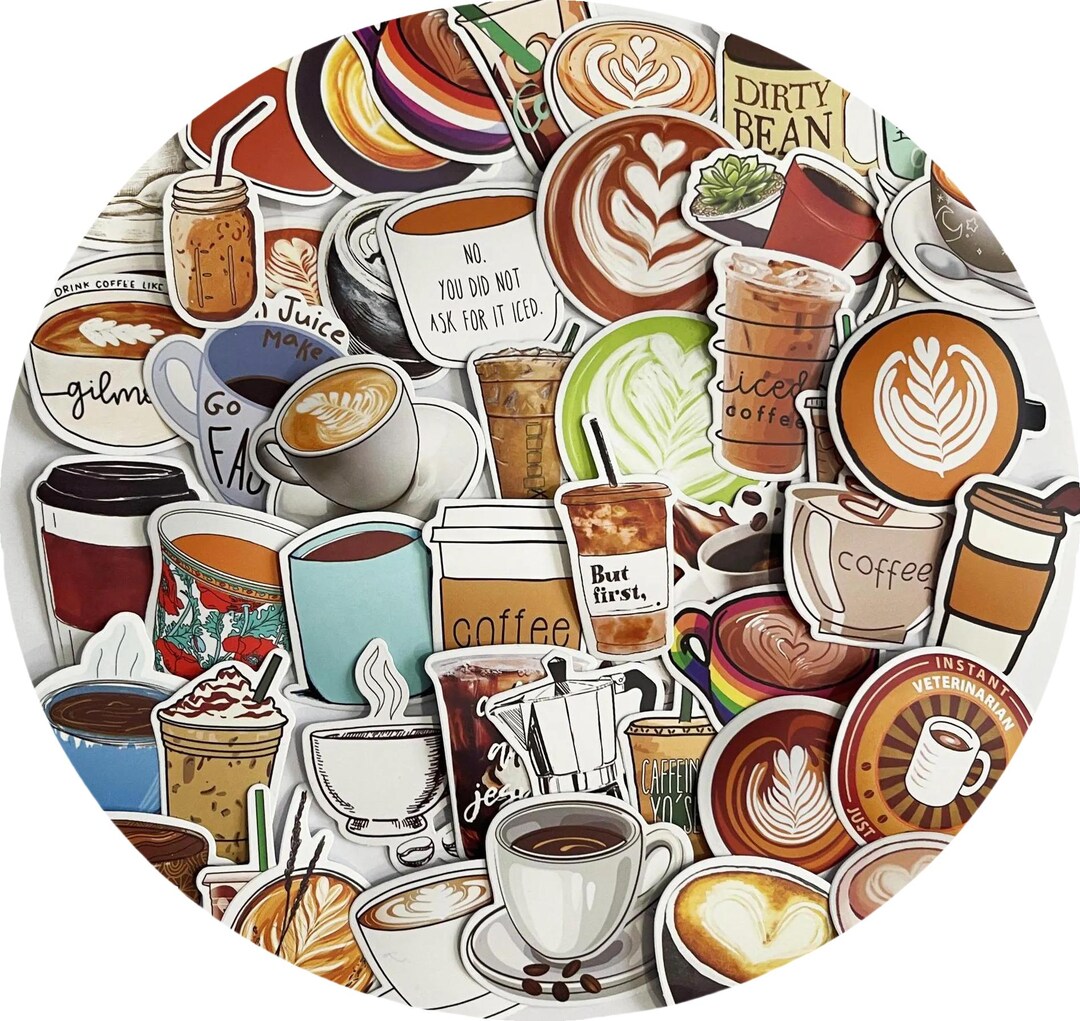 Coffee Stickers, Viny Stickers,10-50pcs Random Pack, FREE Shipping ...
