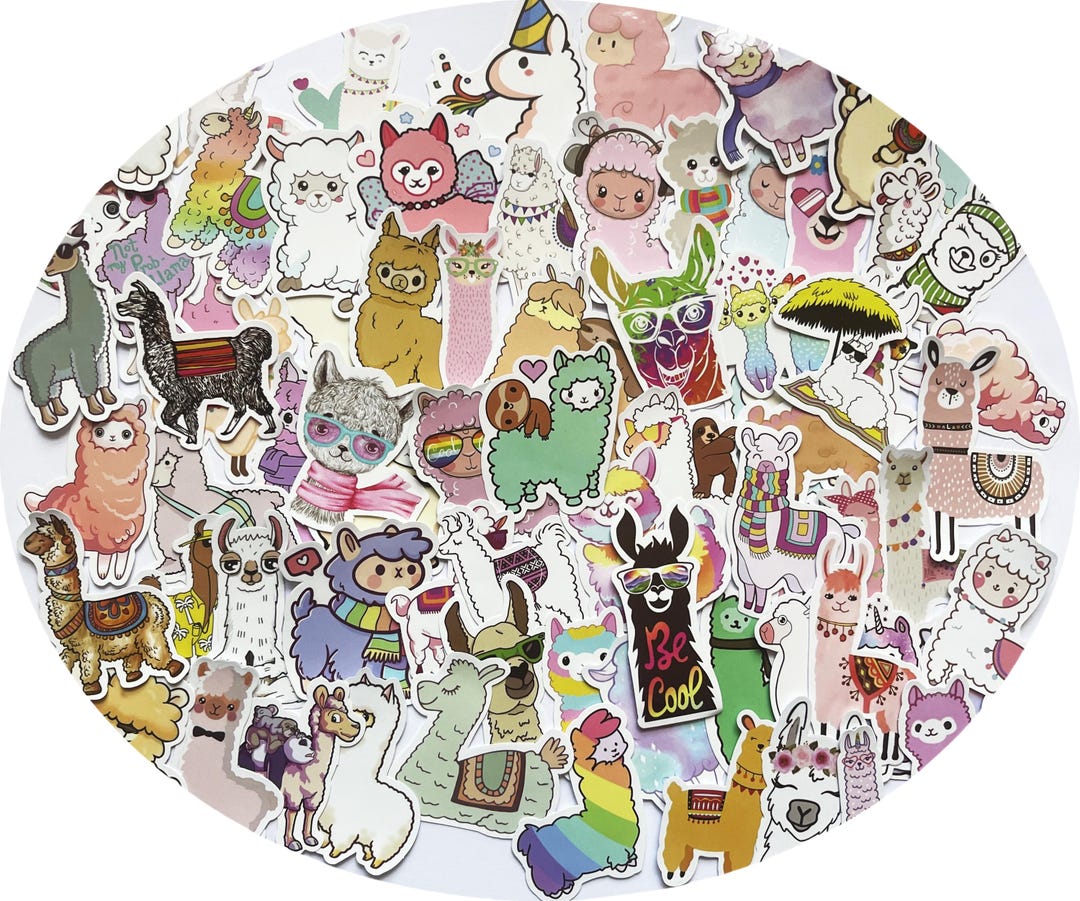 Alpaca Stickers, Viny Stickers,10-50pcs Random Pack, FREE Shipping ...