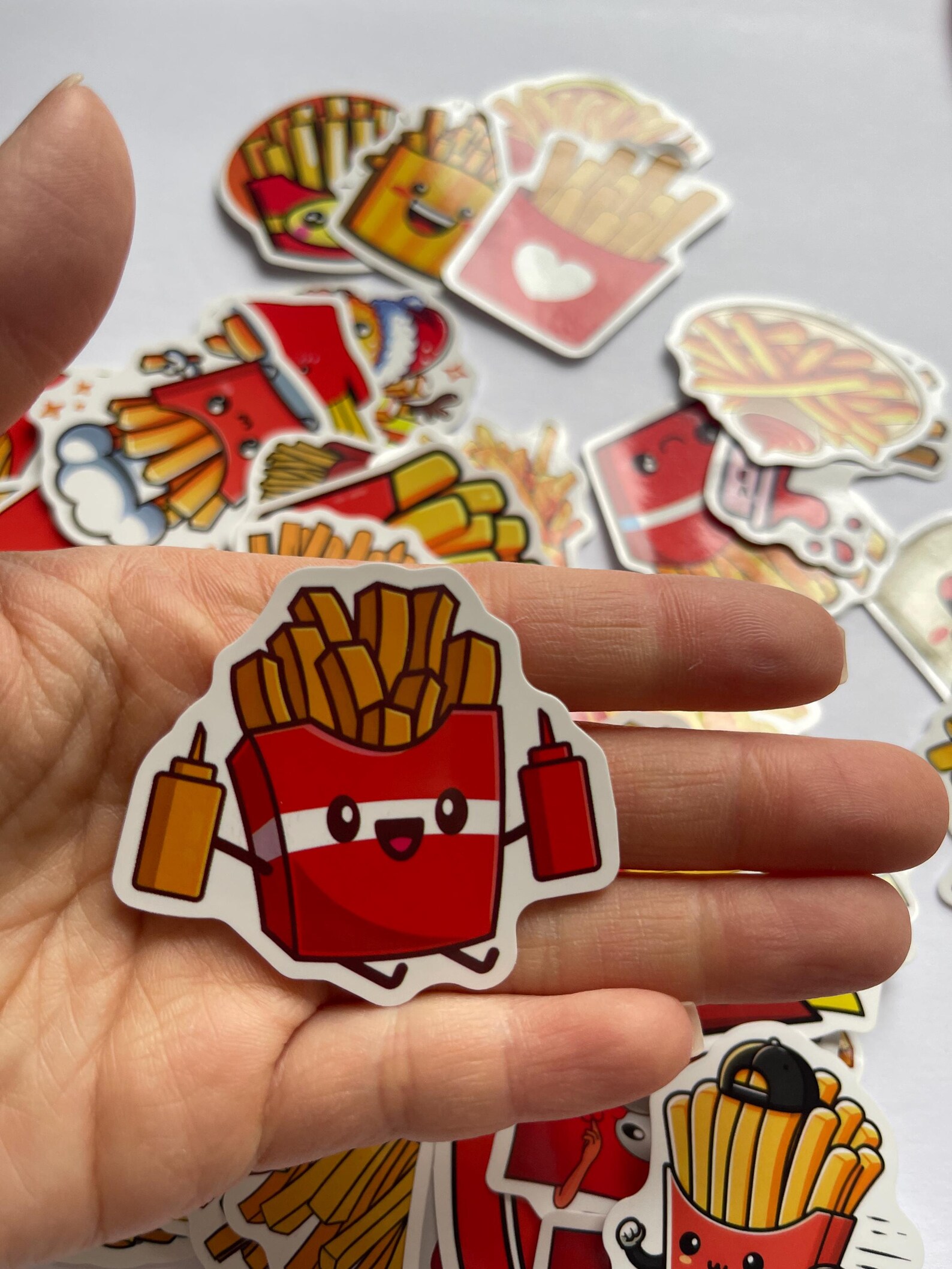 French Fries Stickers, Viny Stickers,10-50pcs Random Pack, FREE ...