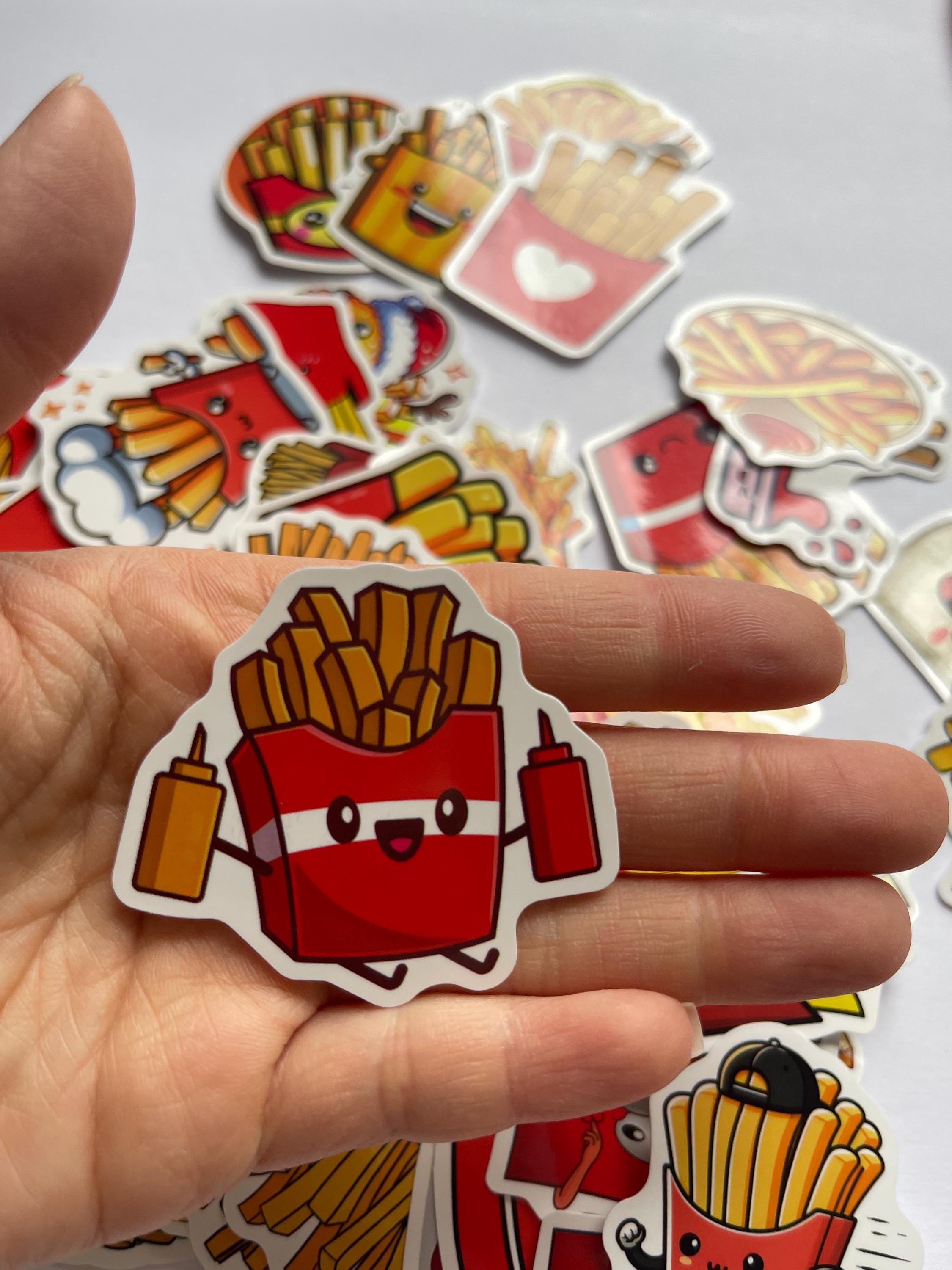French Fries Stickers, Viny Stickers,10-50pcs Random Pack, FREE ...