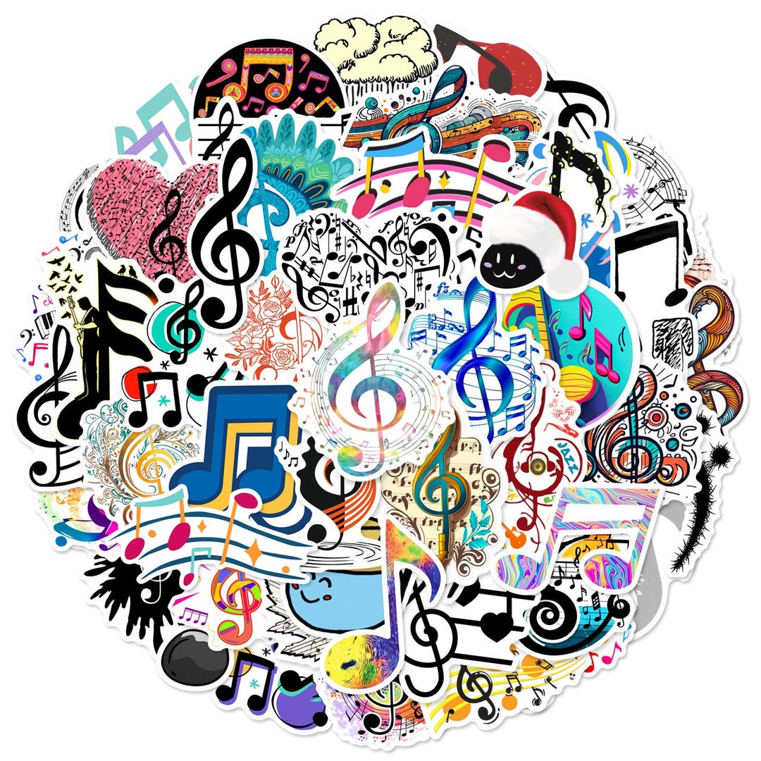 Musical Symbols Stickers, Viny Stickers,10-50pcs Random Pack, FREE ...