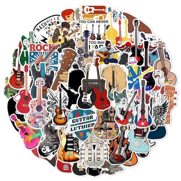 Guitar Stickers - Etsy