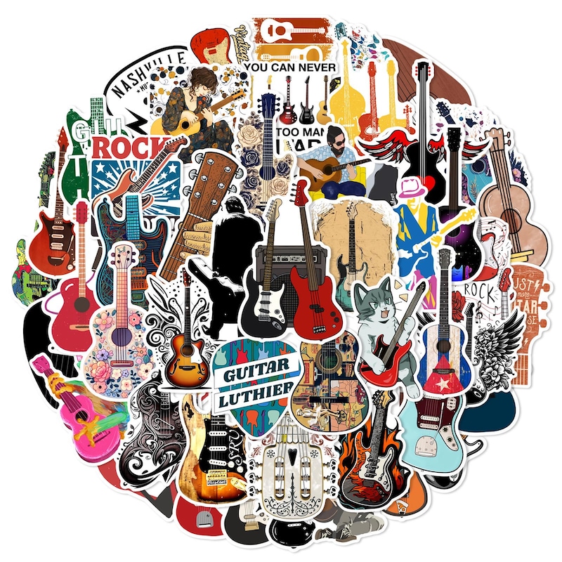 Waterproof Guitar Stickers - Etsy