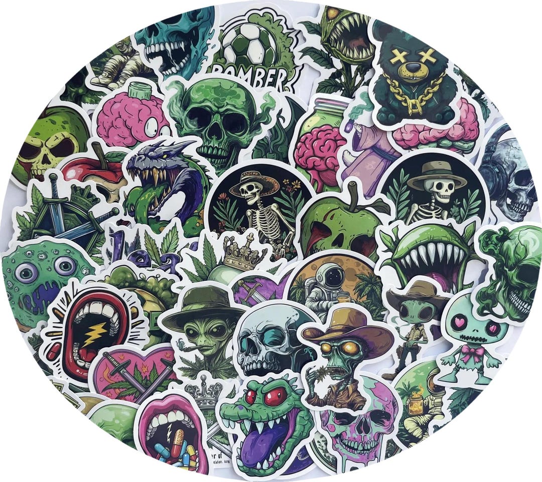Gothic Vibes Stickers, Viny Stickers,10-50pcs Random Pack, FREE ...