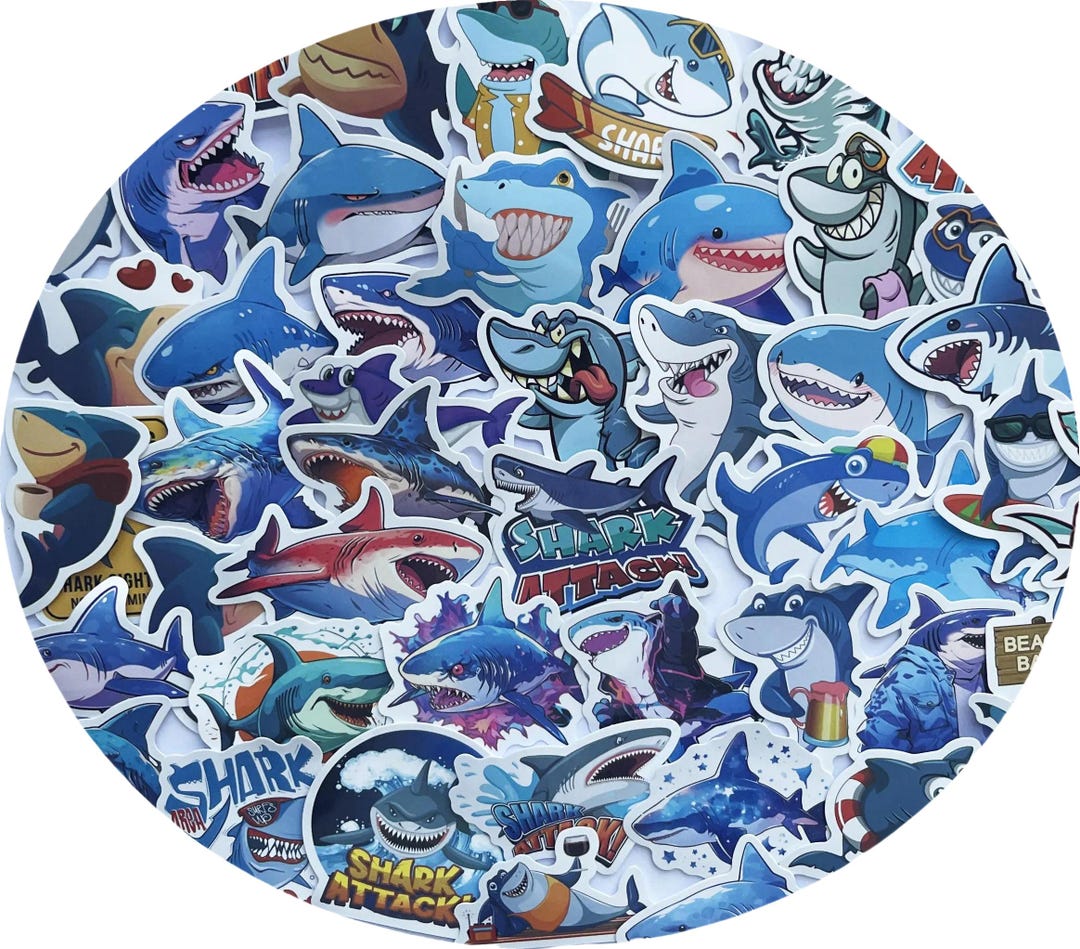 Shark Stickers, Viny Stickers,10-50pcs Random Pack, FREE Shipping ...