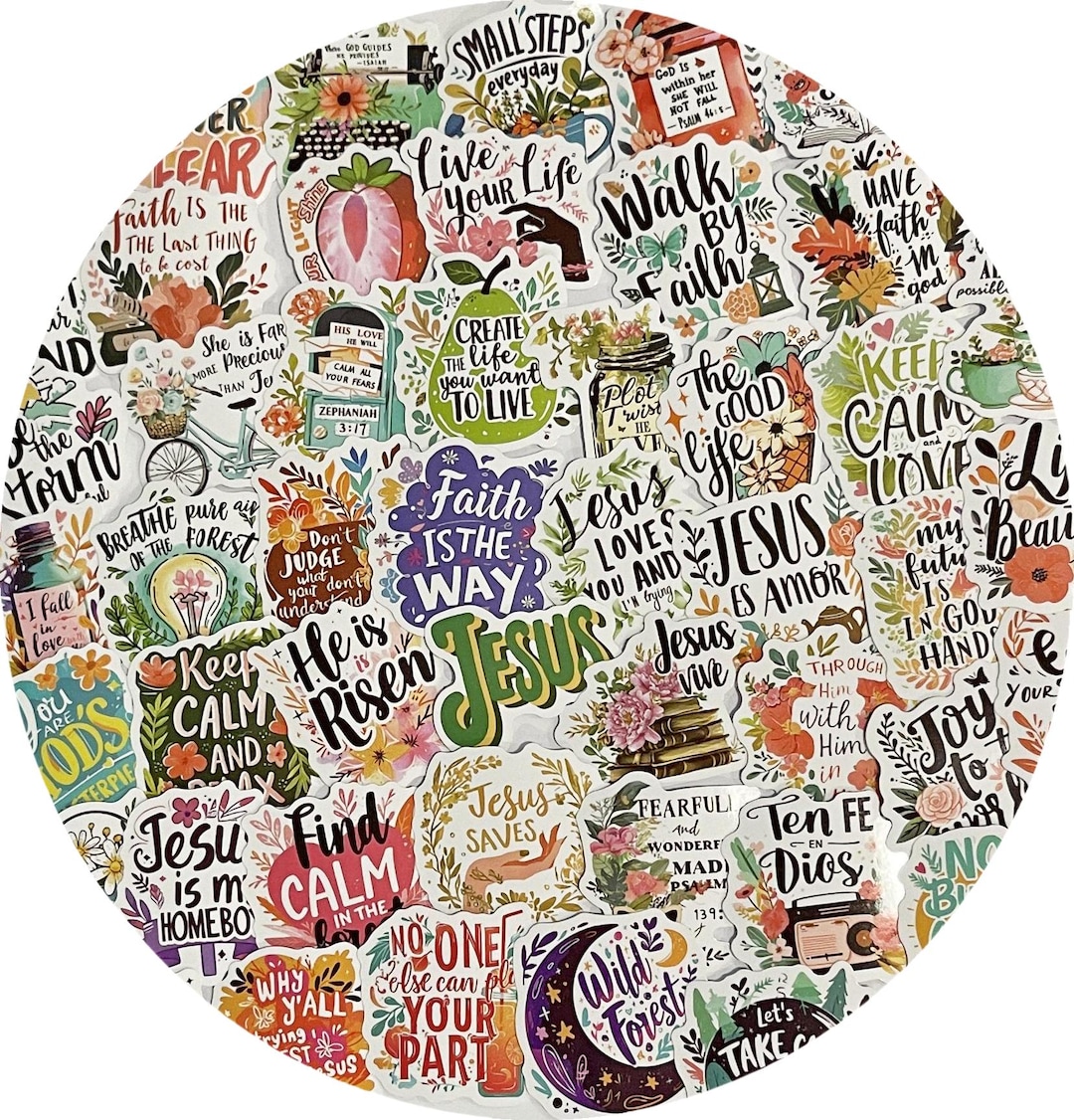 Jesus Stickers, Bible Stickers, Viny Stickers,10-50pcs Random Pack,free ...