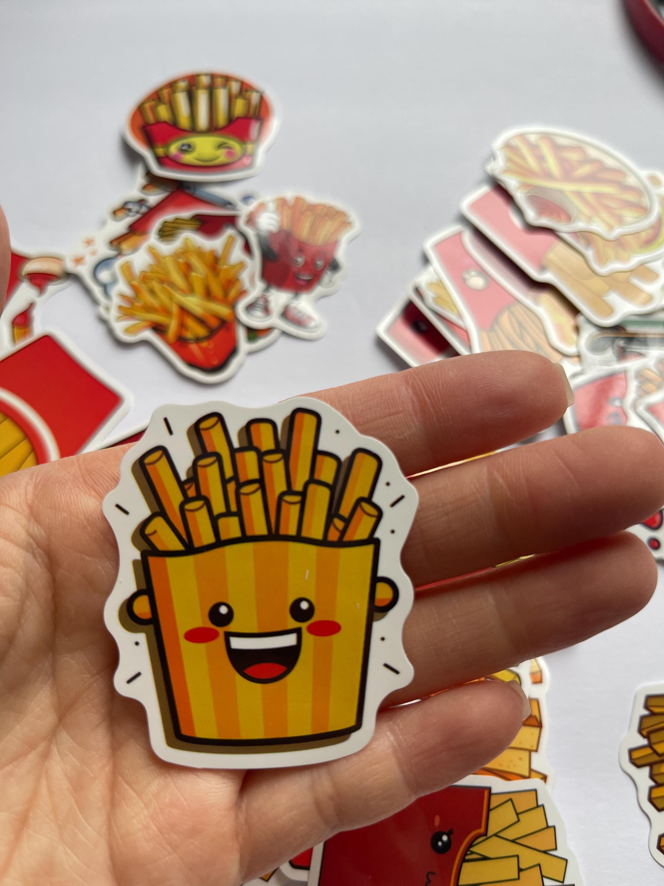 French Fries Stickers, Viny Stickers,10-50pcs Random Pack, FREE ...