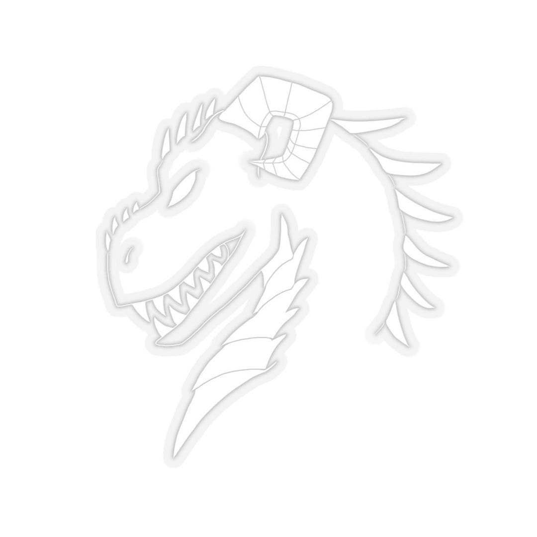 Dragon Head Sticker Transparent White Cutout - Etsy