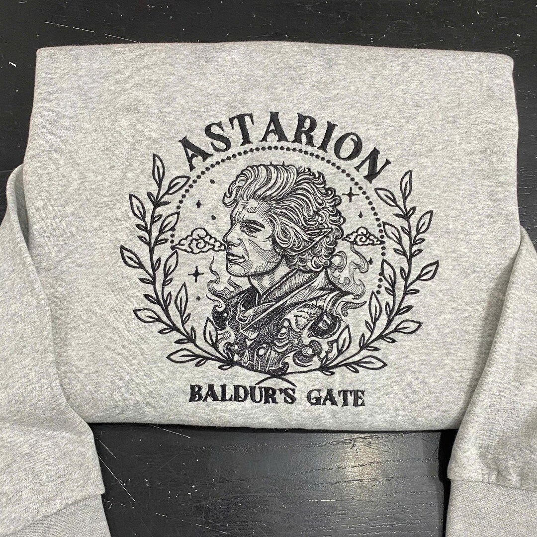 Astarion Embroidered Sweatshirt, Baldurs Gate 3 Astarion Sweatshirt ...