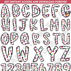 Doodle Alphabet Png Bundle, 4 PNG Holiday, Christmas Tree Png ...