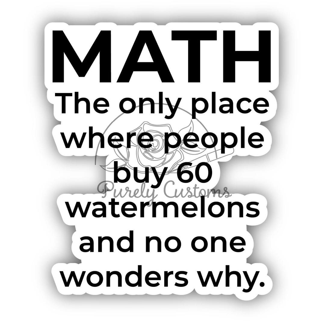 Funny Math Sticker | Premium Quality | Waterproof Sticker | Nerdy Math ...