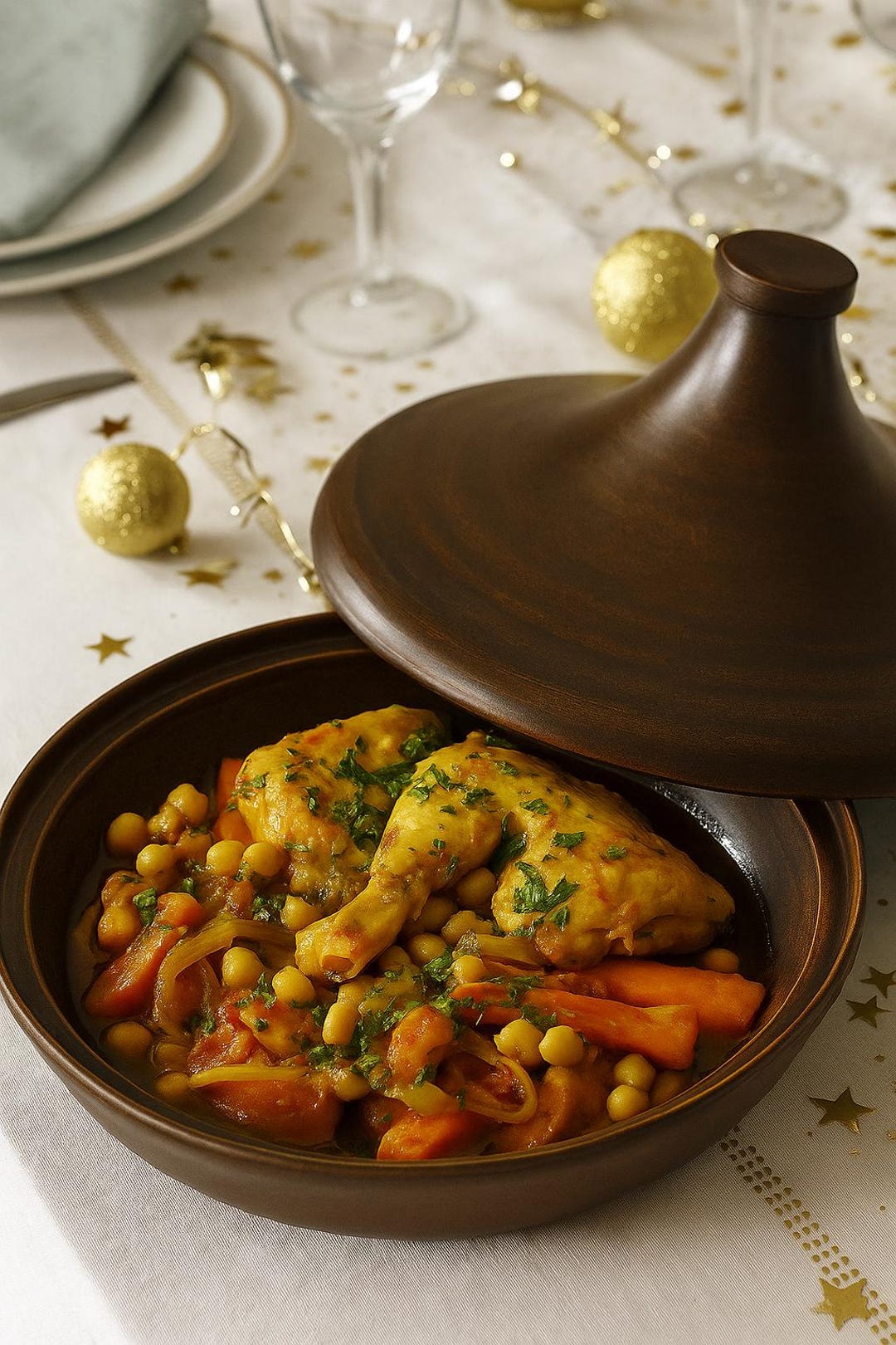 Handmade Moroccan Clay Tagine 2.5L – Rustic Terracotta Cooking Pot With ...