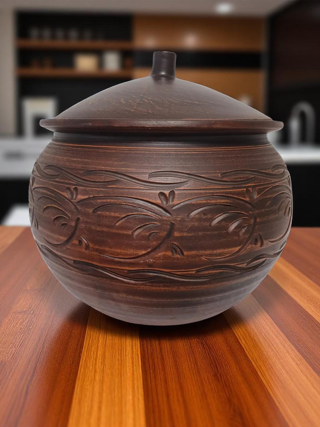 Extra Large Terracotta Cookware Clay Roasting Pot 7L With Lid, Handmade ...
