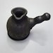 Handmade Black Clay Turkish Coffee Pot With Lid – Rustic Ceramic Cezve ...