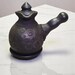 Handmade Black Clay Turkish Coffee Pot With Lid – Rustic Ceramic Cezve ...