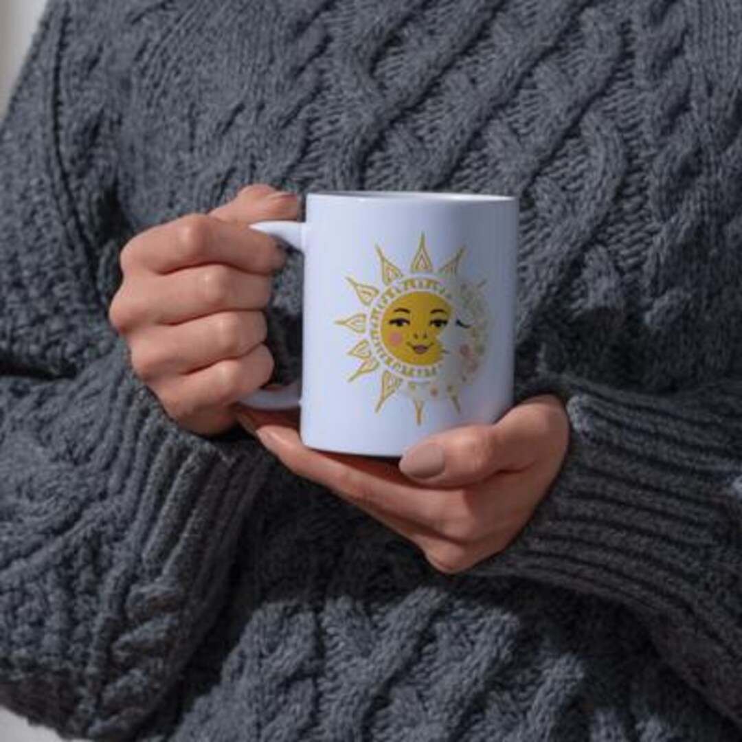 Sun and Moon PNG, Celestial Boho Clipart, Spiritual Sun Moon Digital ...