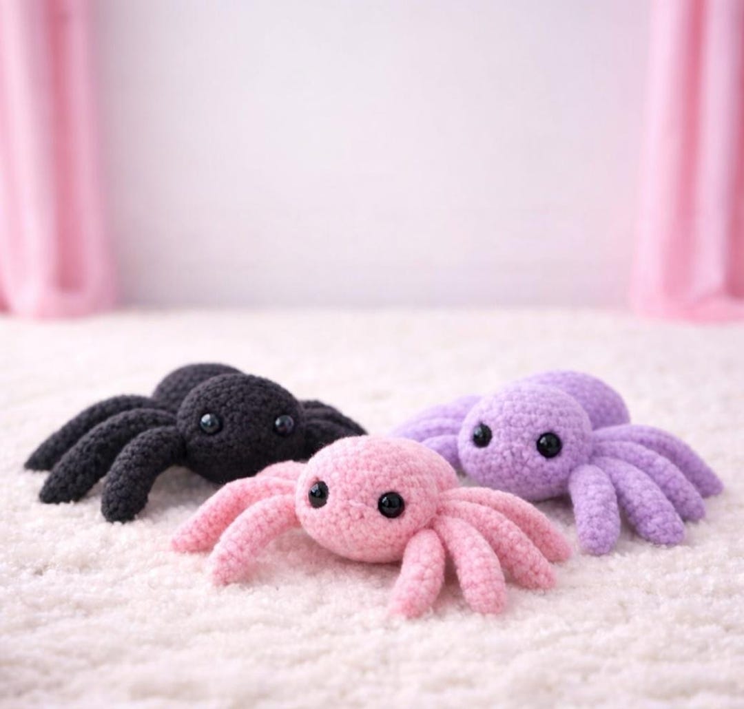 Cute Spider Amigurumi Crochet Pattern | No Sew Spider Plush Pattern ...