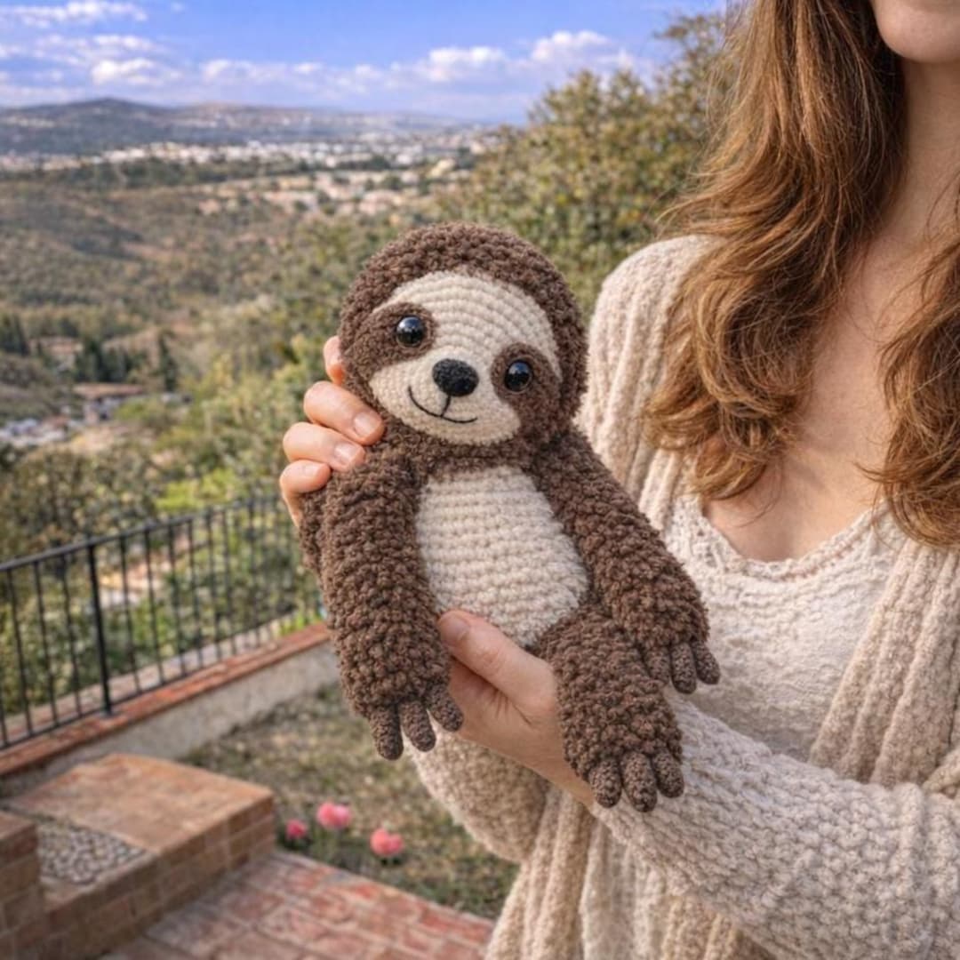 Cute Sloth Amigurumi Crochet Pattern | Sloth Plush Crochet Pattern ...