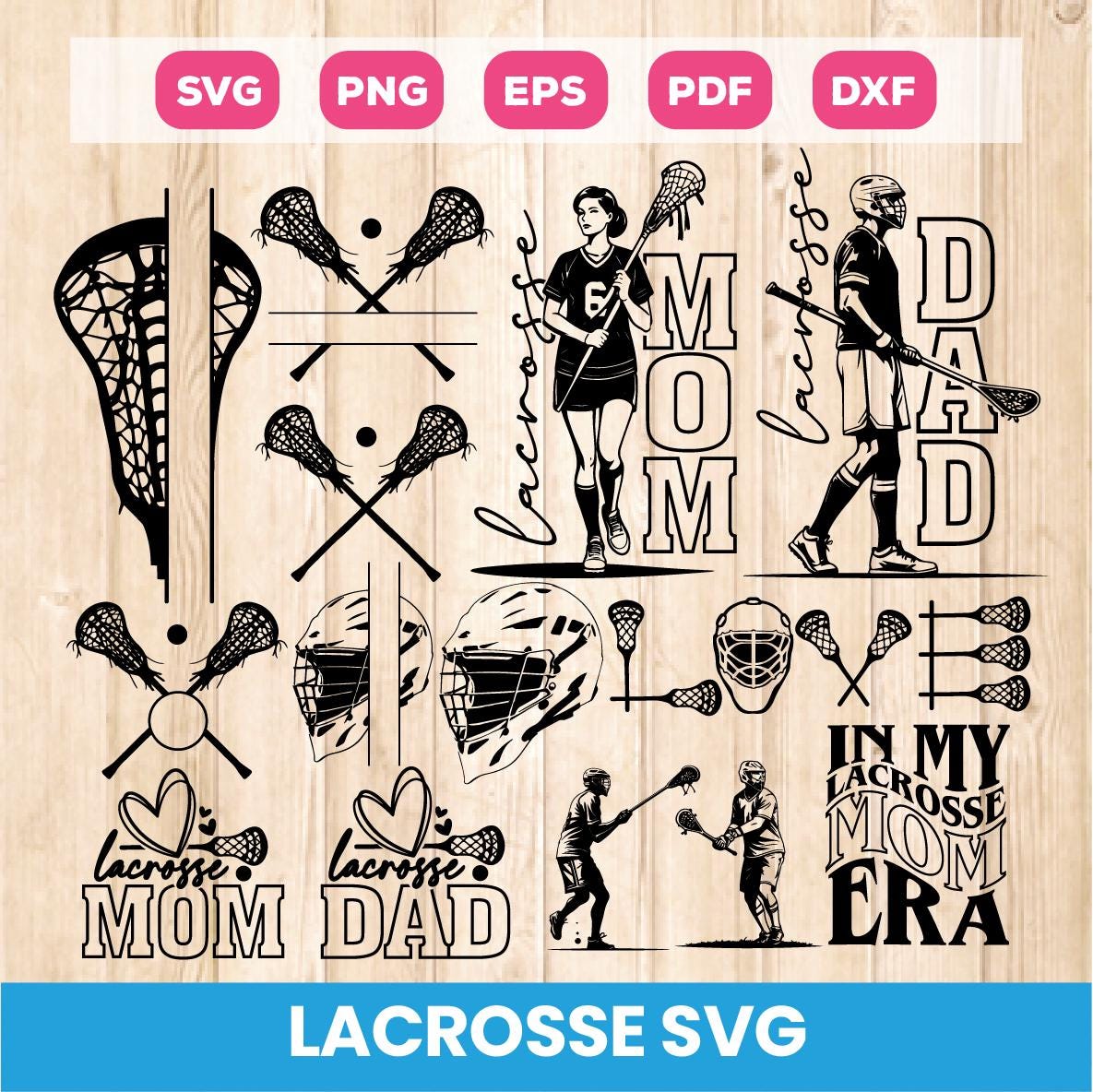 Lacrosse Svg Bundle, Love Lacrosse Svg, Split Lacrosse, Mom Lacrosse ...
