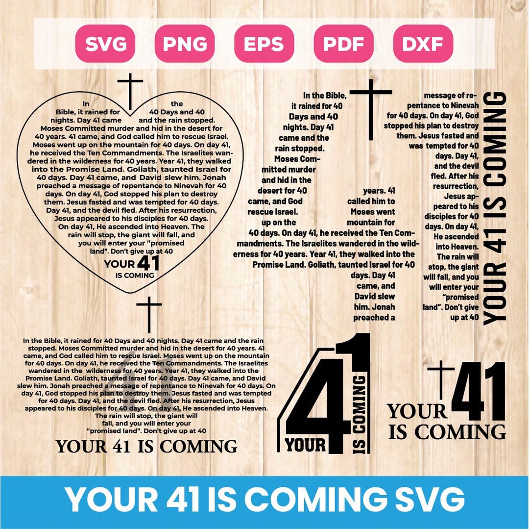 Your 41 is Coming Svg, Christianity Svg, Love Jesus Svg, Bible Verse ...