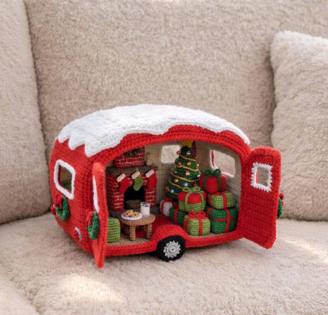 Christmas Caravan Crochet Pattern – Amigurumi Christmas Holiday Van ...