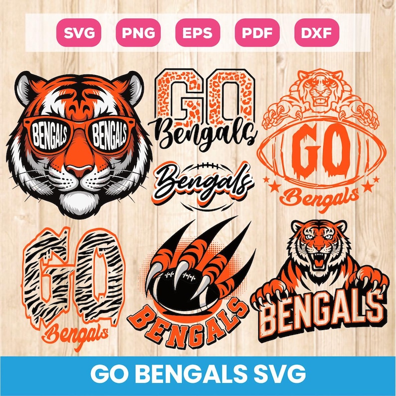 Go Bengals Football Svg Bundle, Bengal Tigers Svg, Sports Team Svg ...