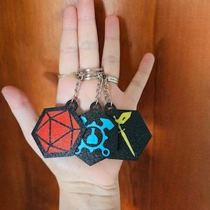 Dnd Class Logo Keychain, 3d Printed Keychain, Dungeon Master, Gift for ...